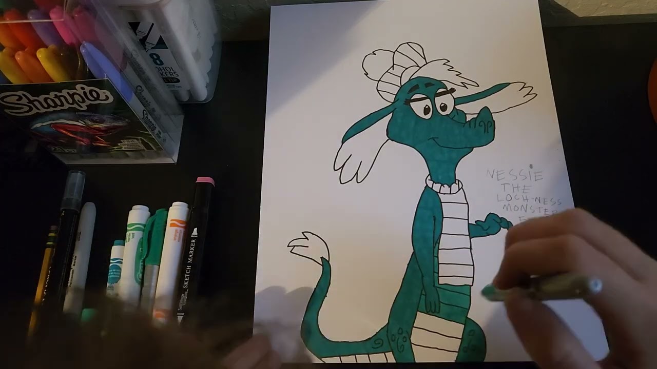 How To Drawing Nessie The Loch-Ness Monster In Coloring From Disney.