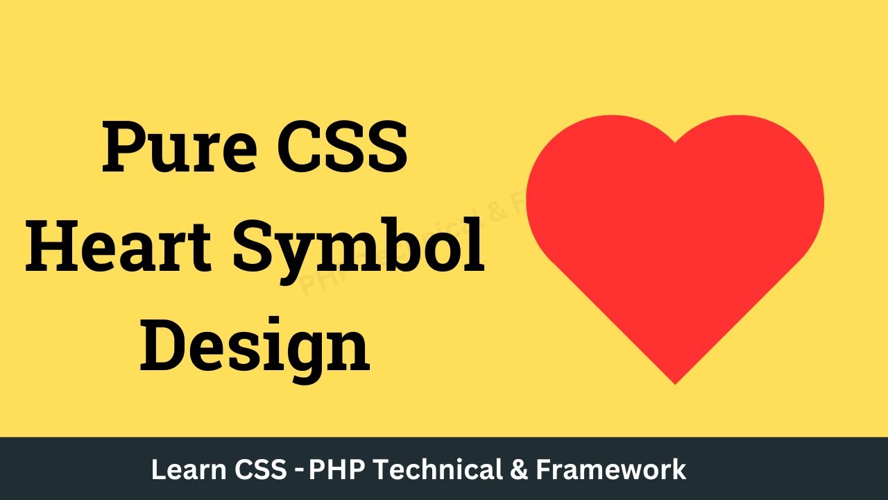 Pure CSS heart symbol  || Pure CSS Heart Symbol design || HTML CSS