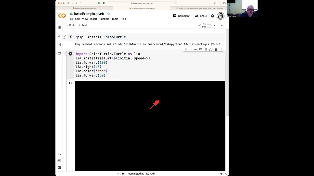 Using Turtle Graphics in Colab