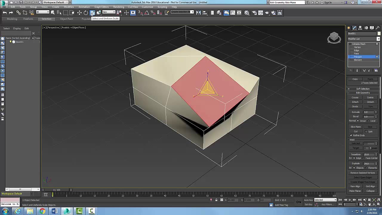 3ds Max  08-20 Modifying Editable Mesh Objects Using Sub Object Levels