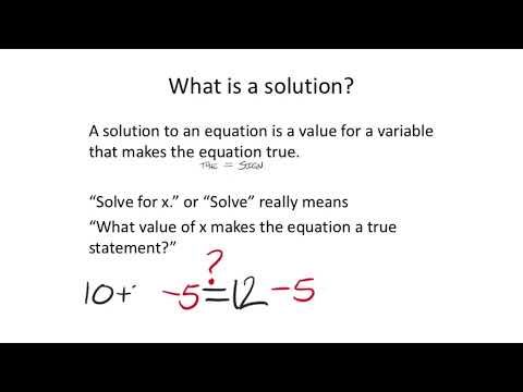 The Definition of a Math Solution