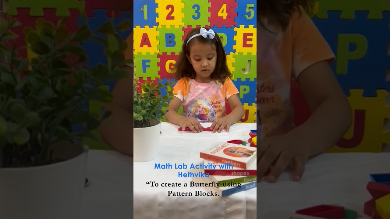 Math Lab Creative Pattern Blocks Challenge with Hethvika | Math Lab Online