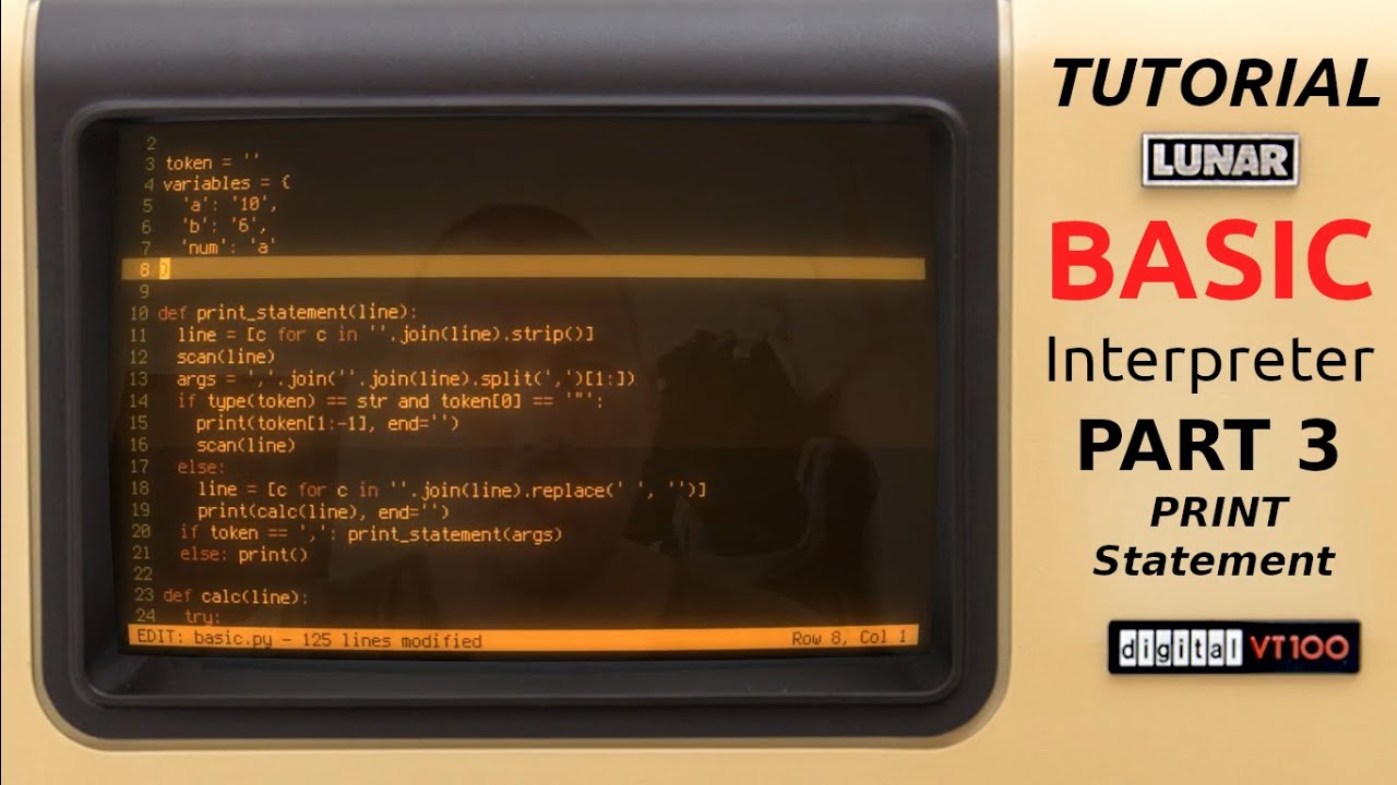 Programming a BASIC Interpreter in Python: PRINT Statement