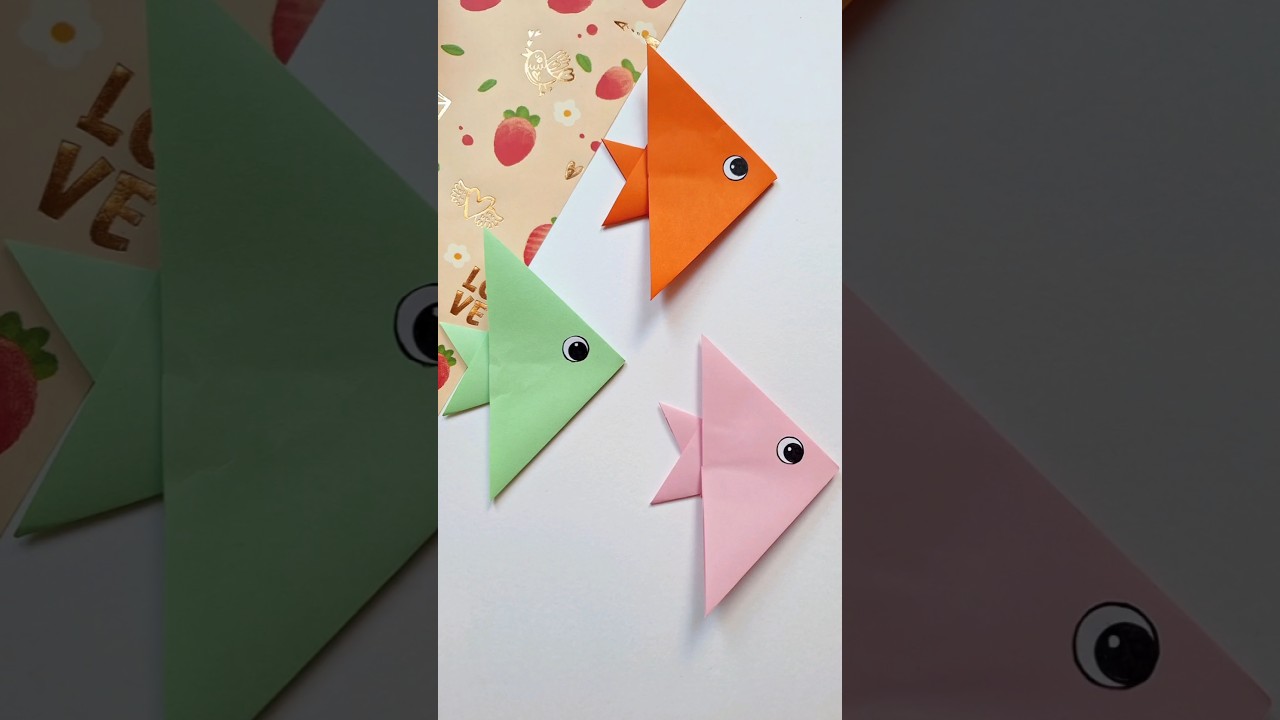 origami easy fish 🐟| cute papercraft for kids🌟