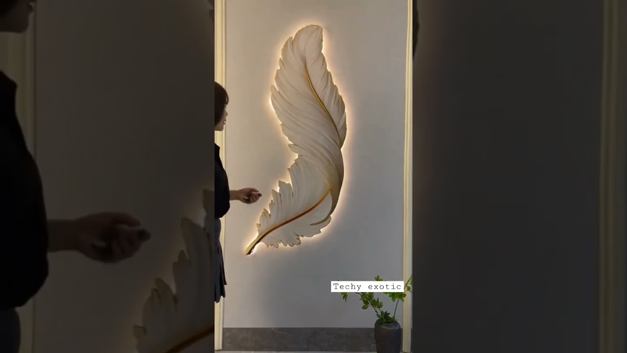 product link in comments nordic elegant feather led wall lamp #ytshort
