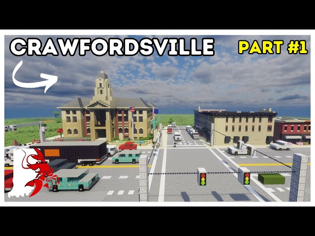 Minecraft Midwestern US Town - Crawfordsville Minecraft Map