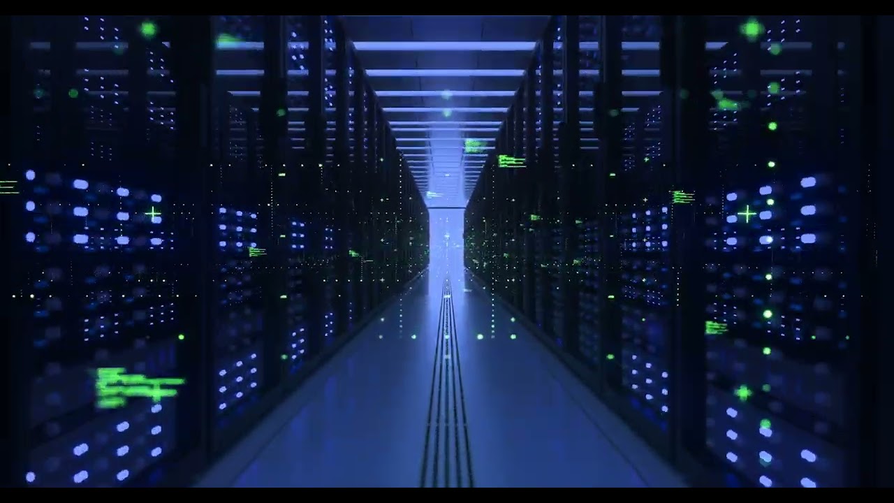 Data Center Computer Racks In Network Security Server Room Cryptocurrency Mining 4k