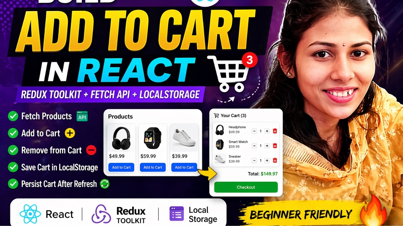 Build Add to Cart in React 🛒 Redux Toolkit + Fetch API (Step-by-Step)