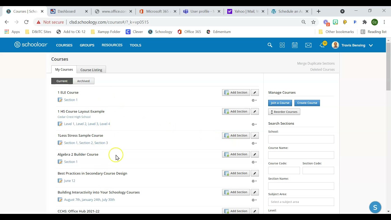 Archiving Schoology Courses that Were Created Manually