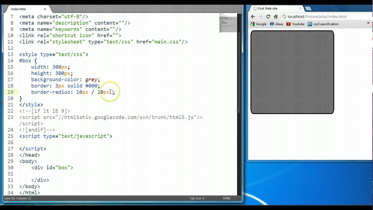 CSS3 Tutorial #6: CSS3 Border Radius Property - Rounded Corners