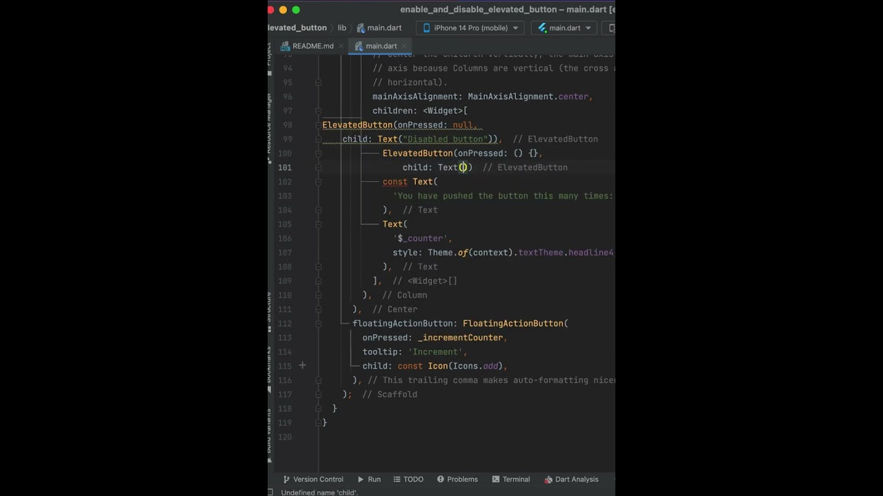 How to Enable Disable an ElevatedButton in Flutter