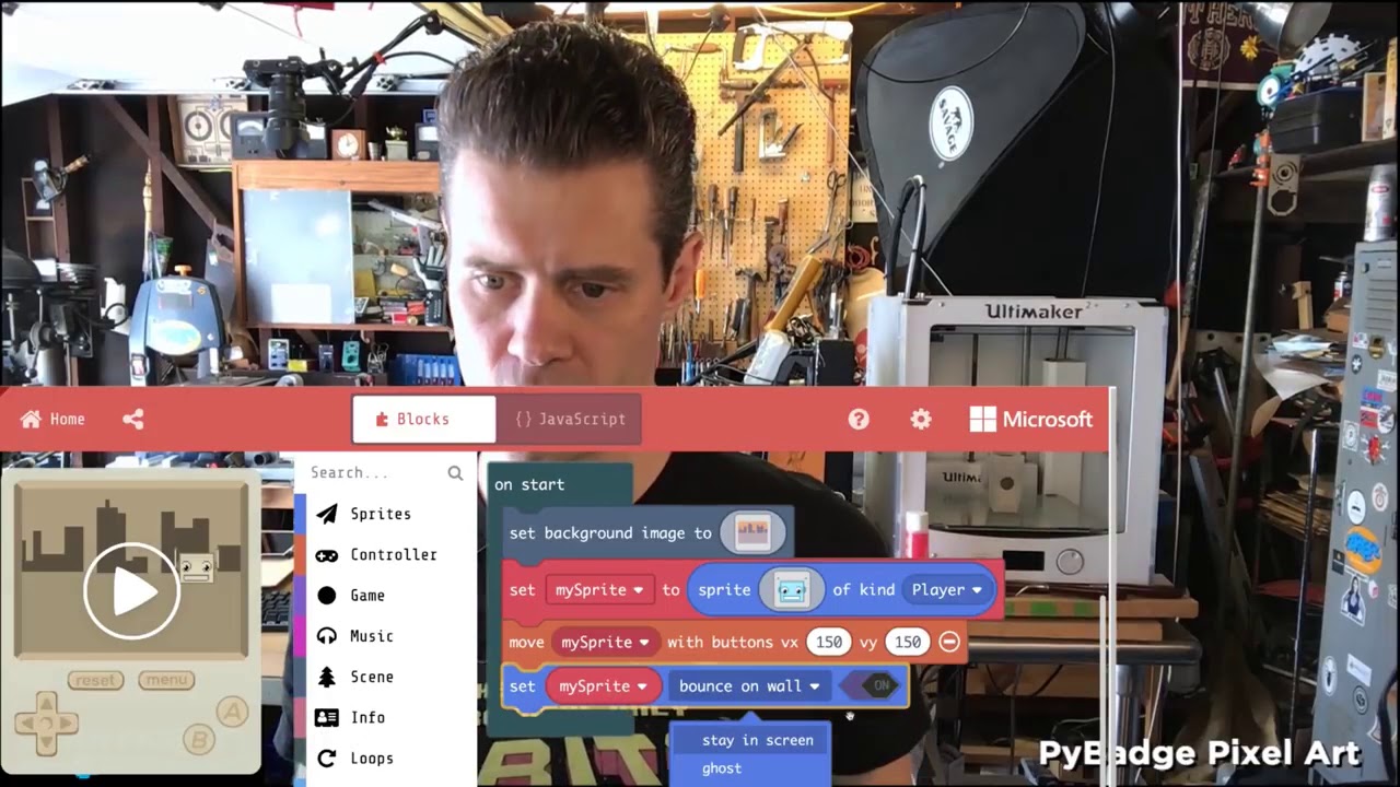 MakeCode Minute: Arcade Wall Bounce @adafruit @johnedgarpark #adafruit @MSMakeCode #makecode