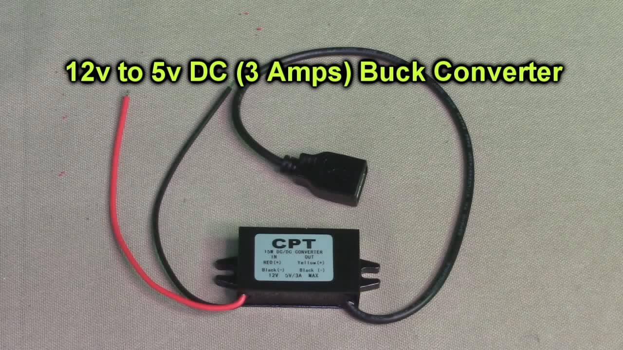 12v to 5v DC Converter Buck Module with dual ports USB Outputs REVIEW