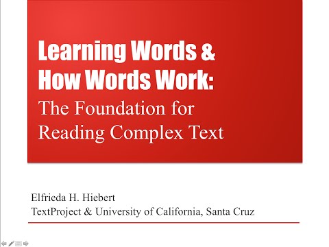 Learning Words and How Words Work: Building the Foundation for Reading ...