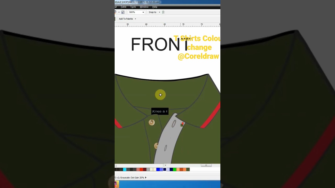 Tshirt Design #colour change # Corel draw tutorial
