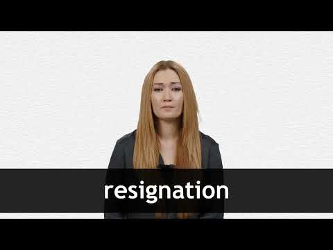RESIGNATION definition and meaning | Collins English Dictionary
