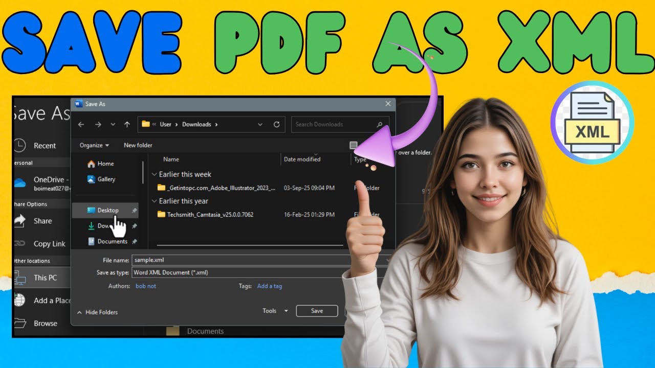 How To Save PDF As XML