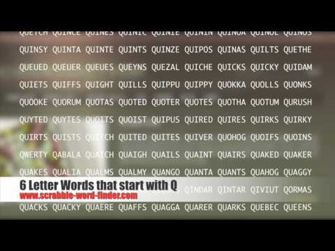6 letter words that start with Q