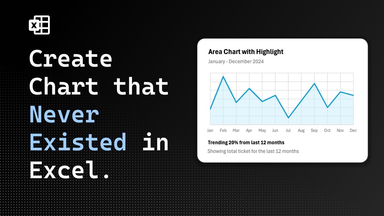 Create Chart that Never Exist in Excel - Area Chart