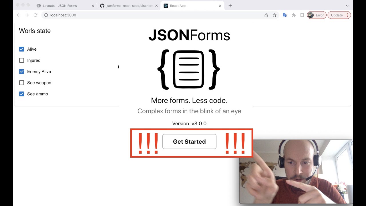 Generate ui w/ JsonForms/React