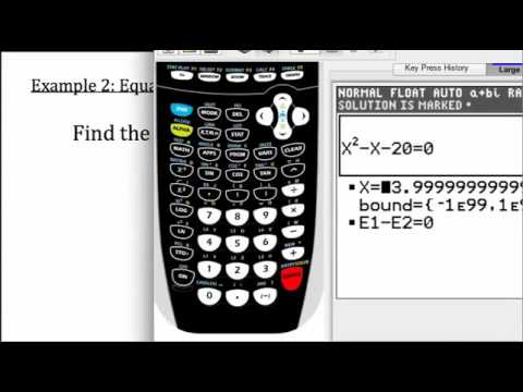 How to use the Algebra Solver on the TI 84 Plus YouTube