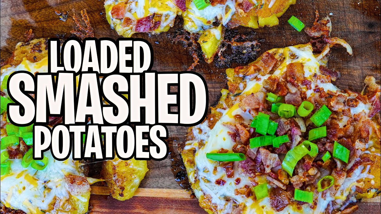 Griddle Camping Eats| Fully Loaded SMASHED Potatoes| Blackstone Griddle |
