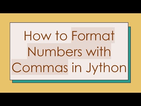 How to Format Numbers with Commas in Jython