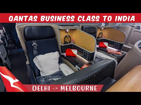 12 hours in Qantas business class | Delhi to Melbourne