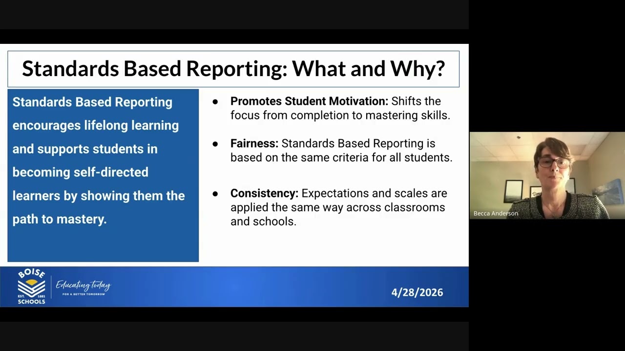 Standards Based Reporting - Parent Presentation Video