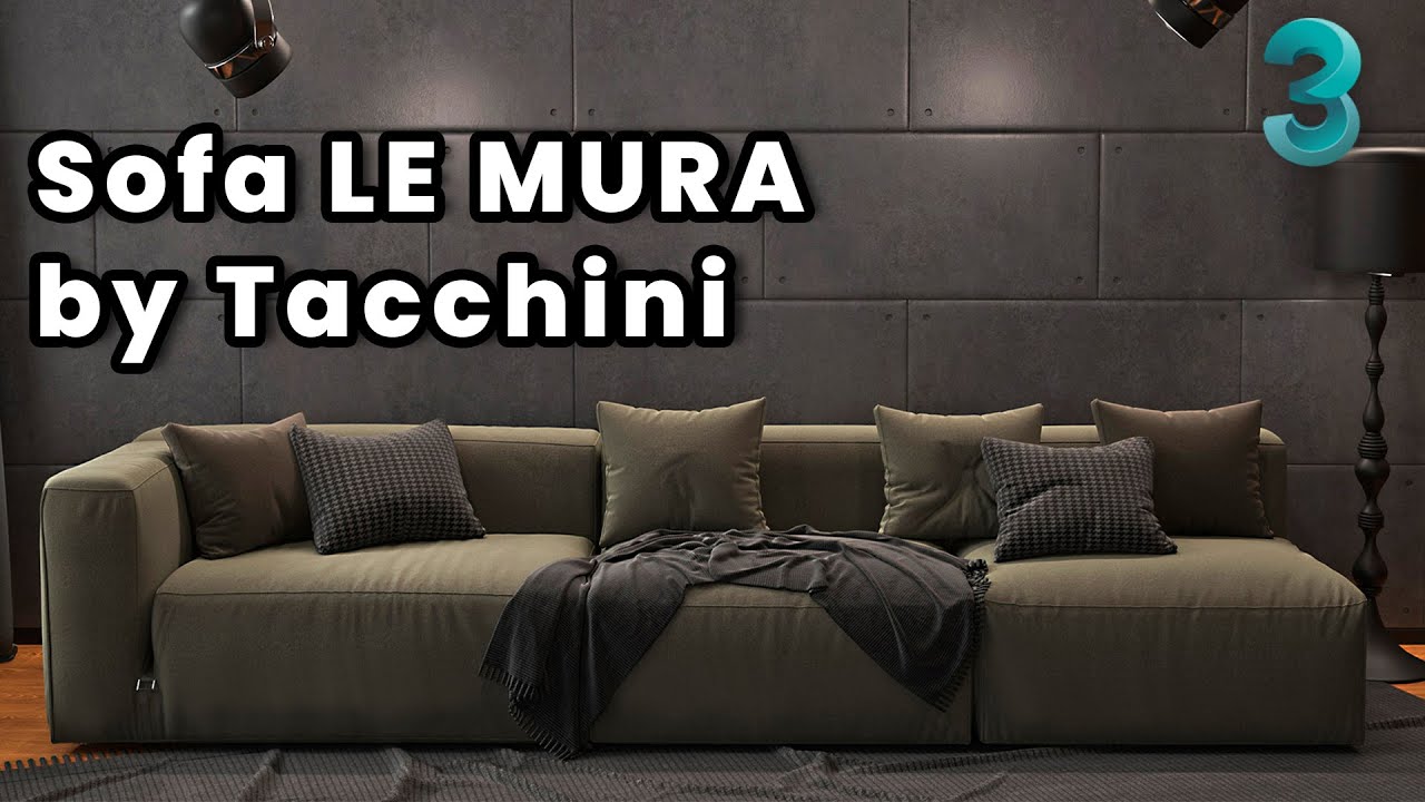 3ds max modeling tutorial |Sofa LE_MURA | corona renderer | 3ds max modeling