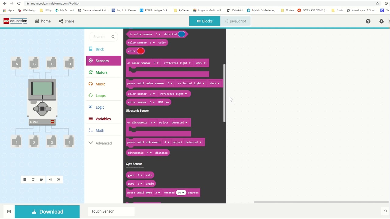 Touch sensor tutorial 1