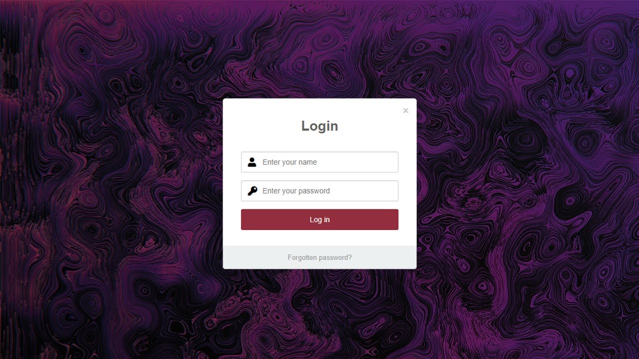 Simple Bootstrap-Like Modal Login Form Without Bootstrap CSS (HTML & CSS)