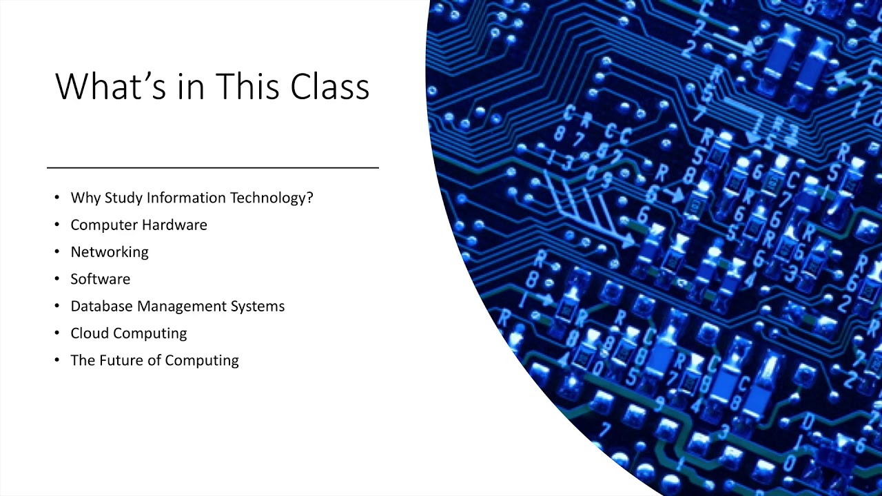 Information Technology Essentials Class -- Free Access