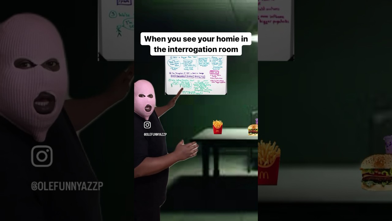 When you see your homie in the interrogation room #lockedup #snitching #explorepage #memes