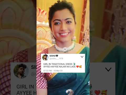 Girl in traditional dress quotes (@RashmikaMandanna quotes video edit) #viral#shorts