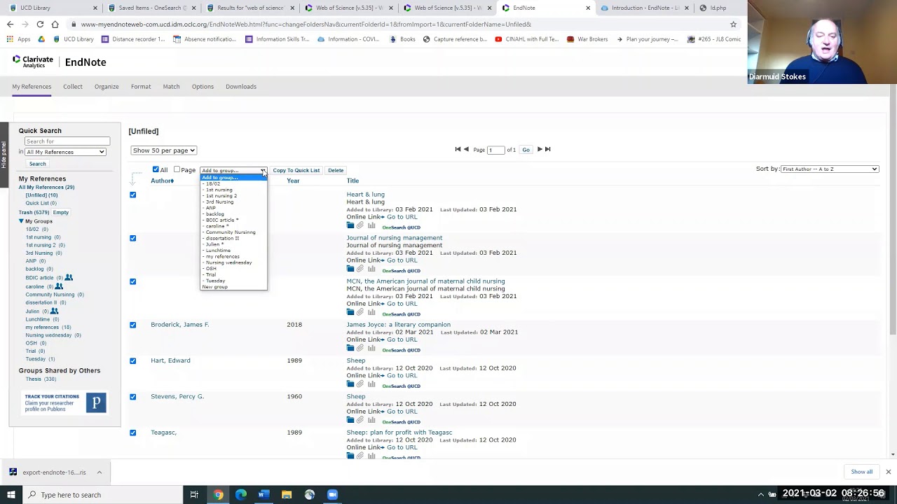 Introduction to EndNote Online for UCD Staff and students