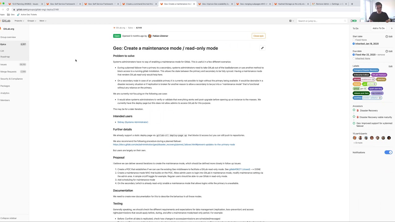 GitLab 13.0 Kickoff - Enablement:Geo