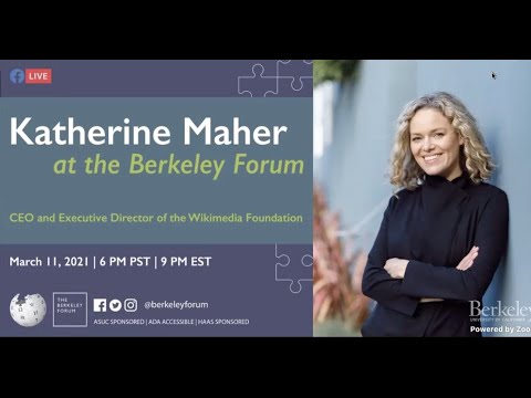 LIVE: Wikimedia CEO Katherine Maher at the Berkeley Forum