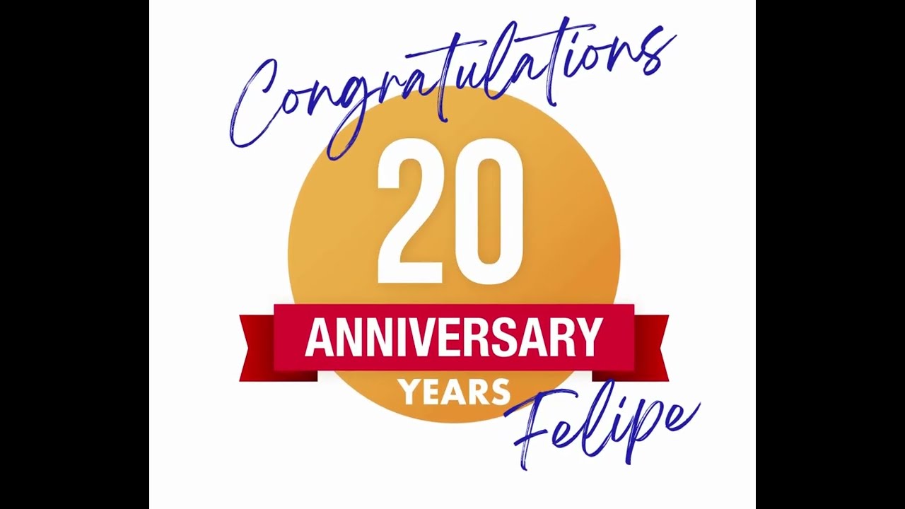 Happy 20th Work Anniversary, Felipe