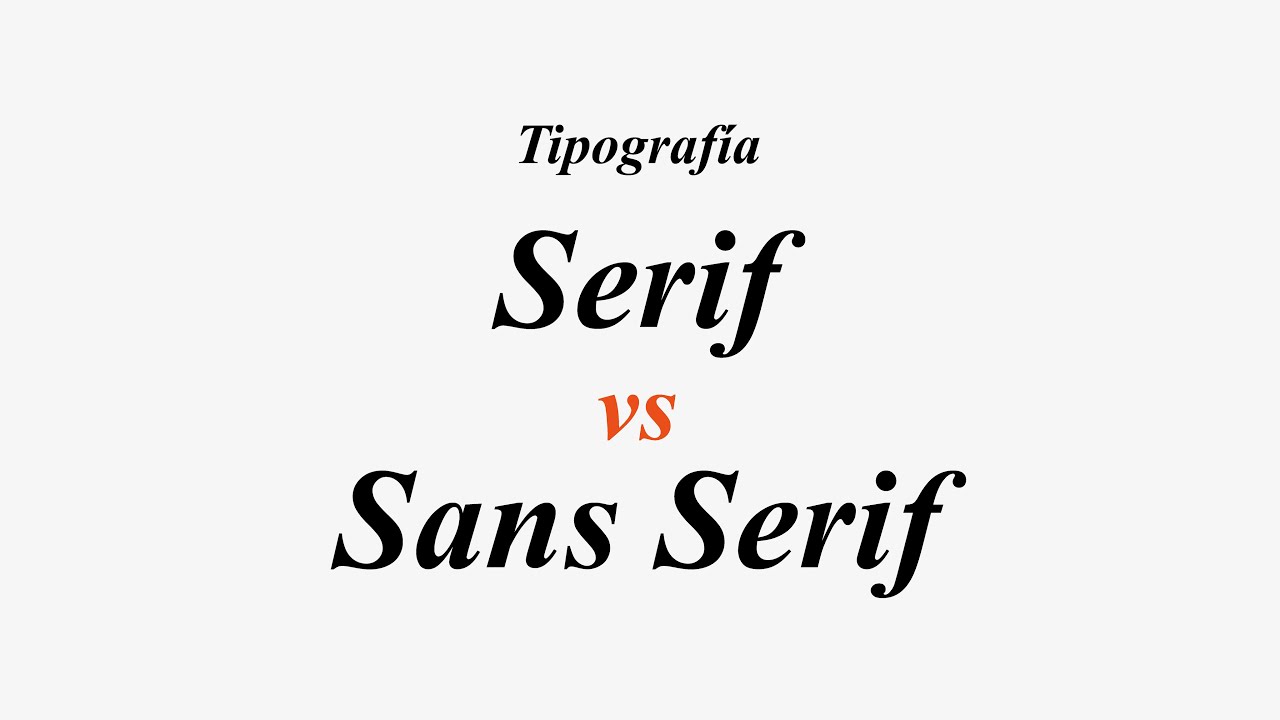 Tipografía Serif v Sans Serif