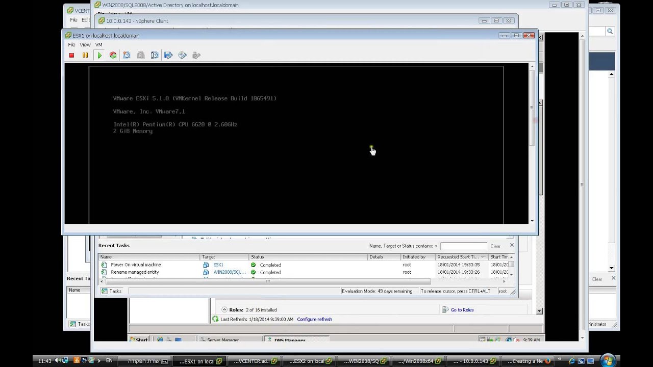 ESX Vmware   adding ESXi hosts to Vcenter
