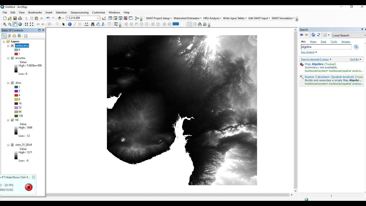 Creating River Network from DEM using ArcGIS