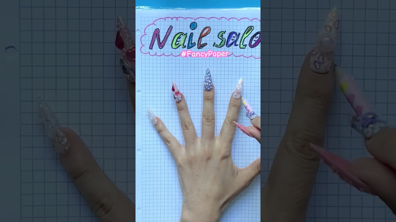Paper nails tutorial 💅🏻 #diy #nails #makeup #papernails #tutorial