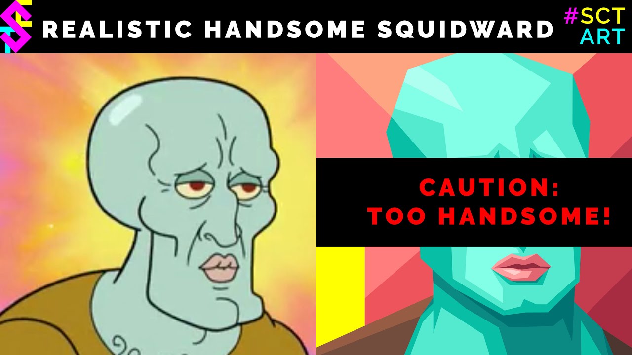 [SPEEDPAINT] TRANSFORMING Handsome Squidward into realistic VECTOR ART [ADOBE ILLUSTRATOR]