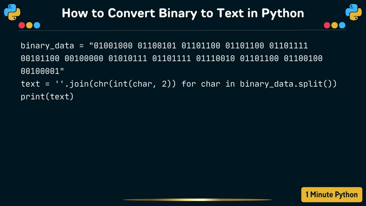 How to Convert Binary to Text in Python