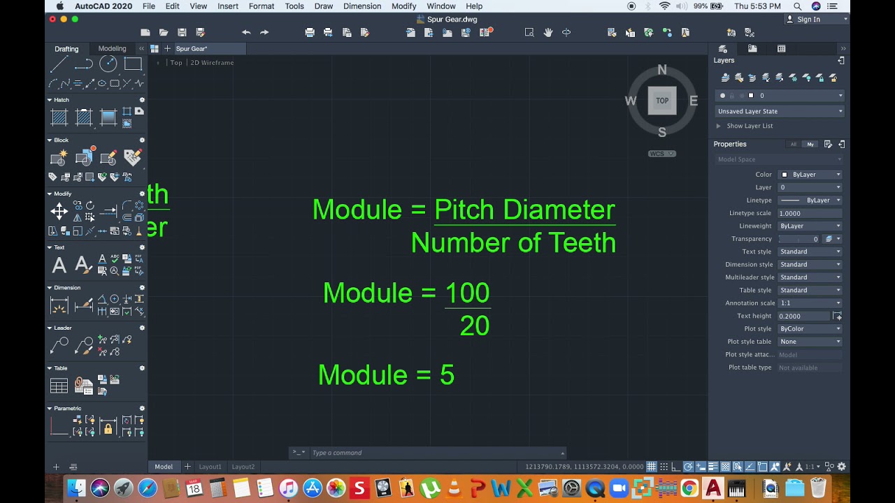 Mechanical Drawing 202 Ep. 2 - Designing An Involute Spur Gear (Part 1)