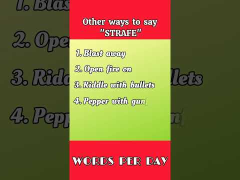 Other ways to say "STRAFE" #englishlearners #englishlearning #youtubeshorts