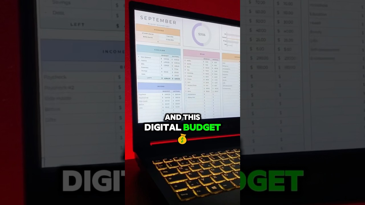 Who knew budgeting could feel this good🥳 #budgettracker  #googlesheets #digitalplanner