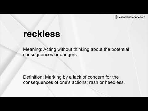 reckless Meaning