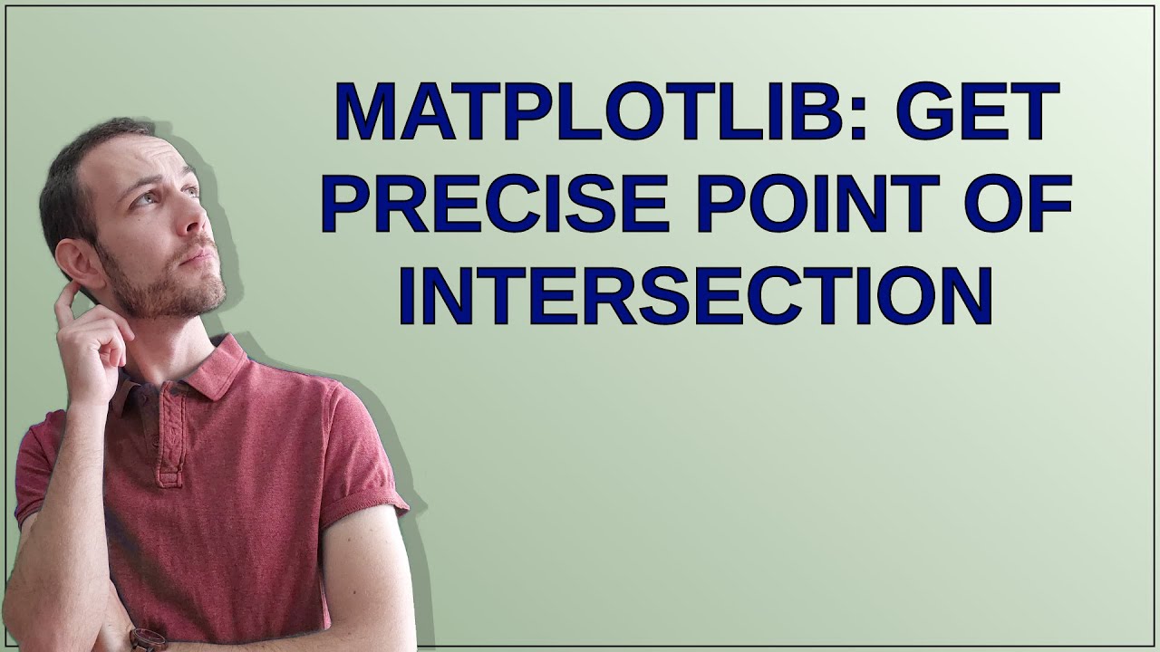matplotlib: get precise point of intersection